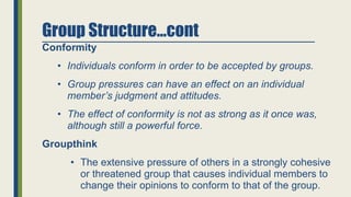 Understanding Groups and Teams and their types | PDF