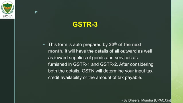 Understanding gst returns | PPTX