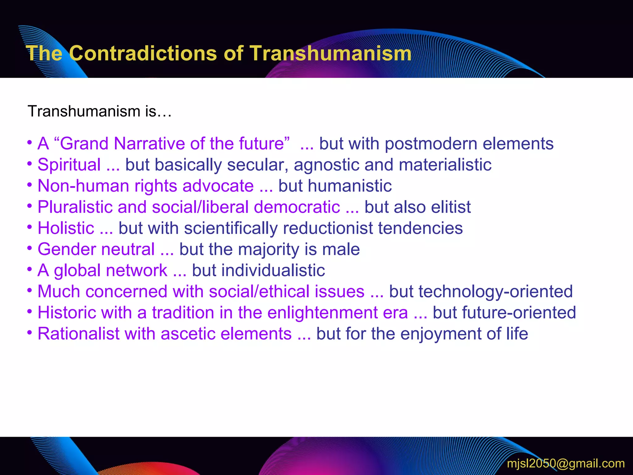 (mis)understanding transhumanism | PPT