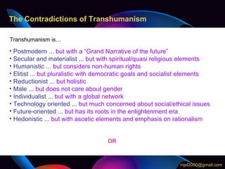 (mis)understanding transhumanism | PPT