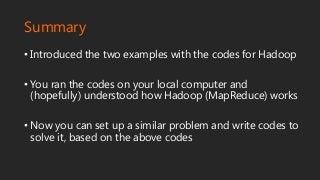 Understanding Hadoop through examples | PPT
