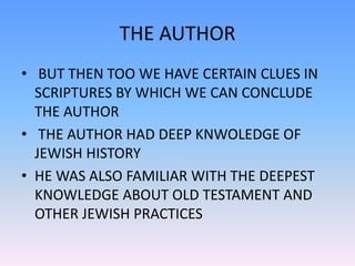 Understanding hebrews | PPTX