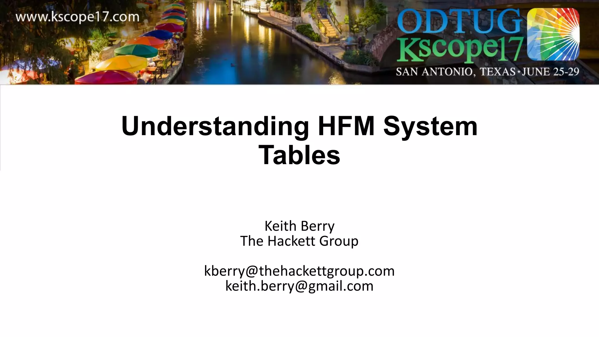 Understanding HFM System Tables | PDF