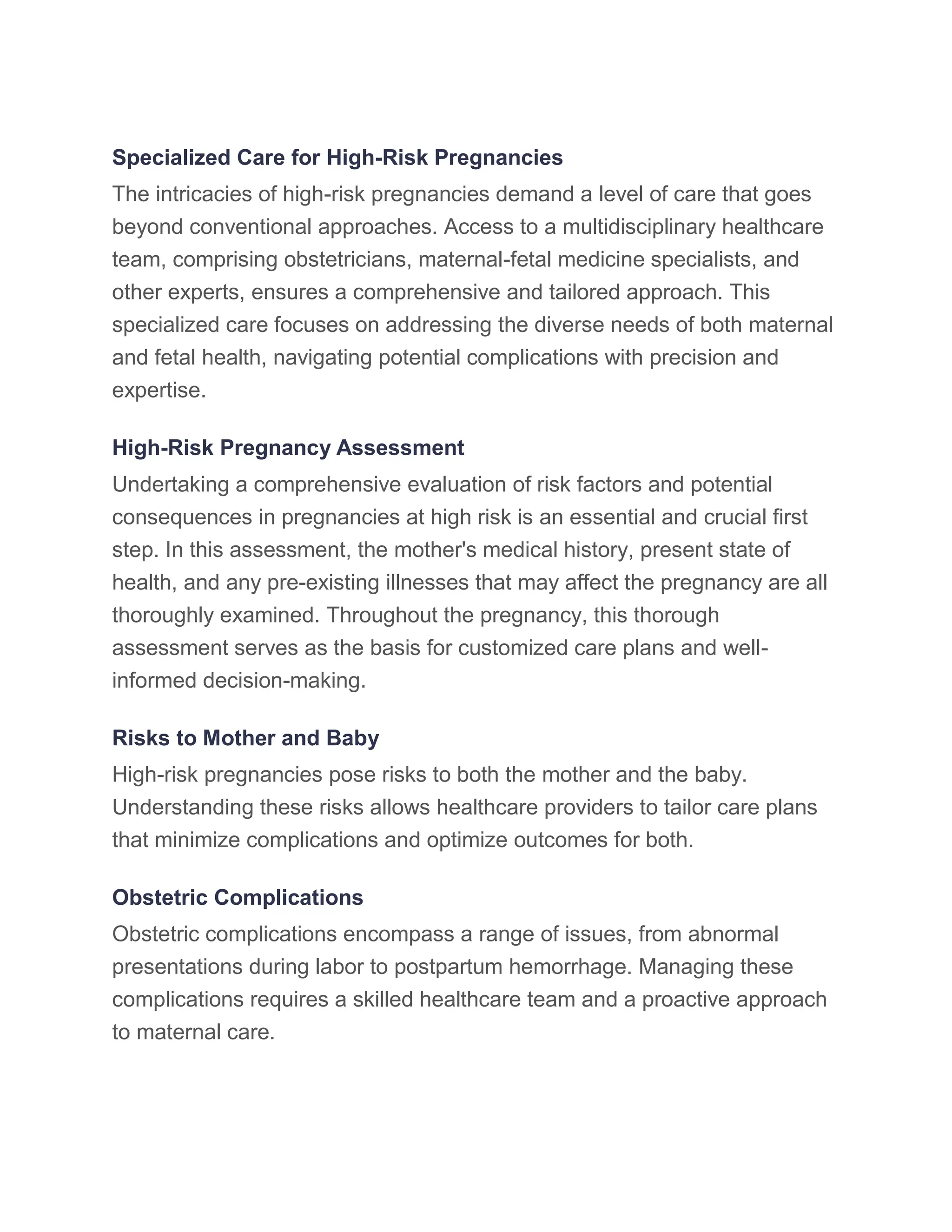 Understanding High Risk Pregnancy: Causes and Precautions | PDF