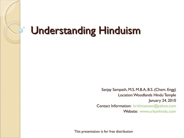 Understanding Hinduism | PPT | Hinduism | Religion & Spirituality