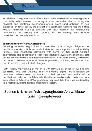 Understanding HIPAA Essential Knowledge for Healthcare Workers | PDF