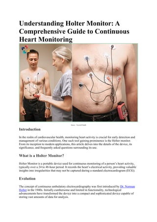 Holter Monitor: A Comprehensive Guide to Continuous Heart Monitoring | The Lifesciences Magazine ...