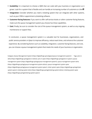 Understanding How a Queue Management System Qatar Works - Digital Forge ...