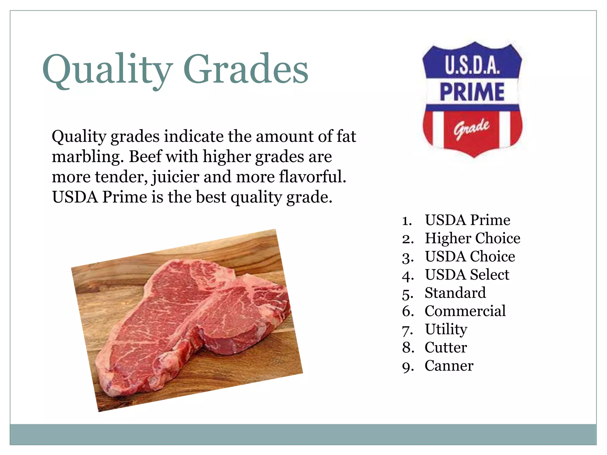 Understanding How The USDA Grades Beef | PPTX