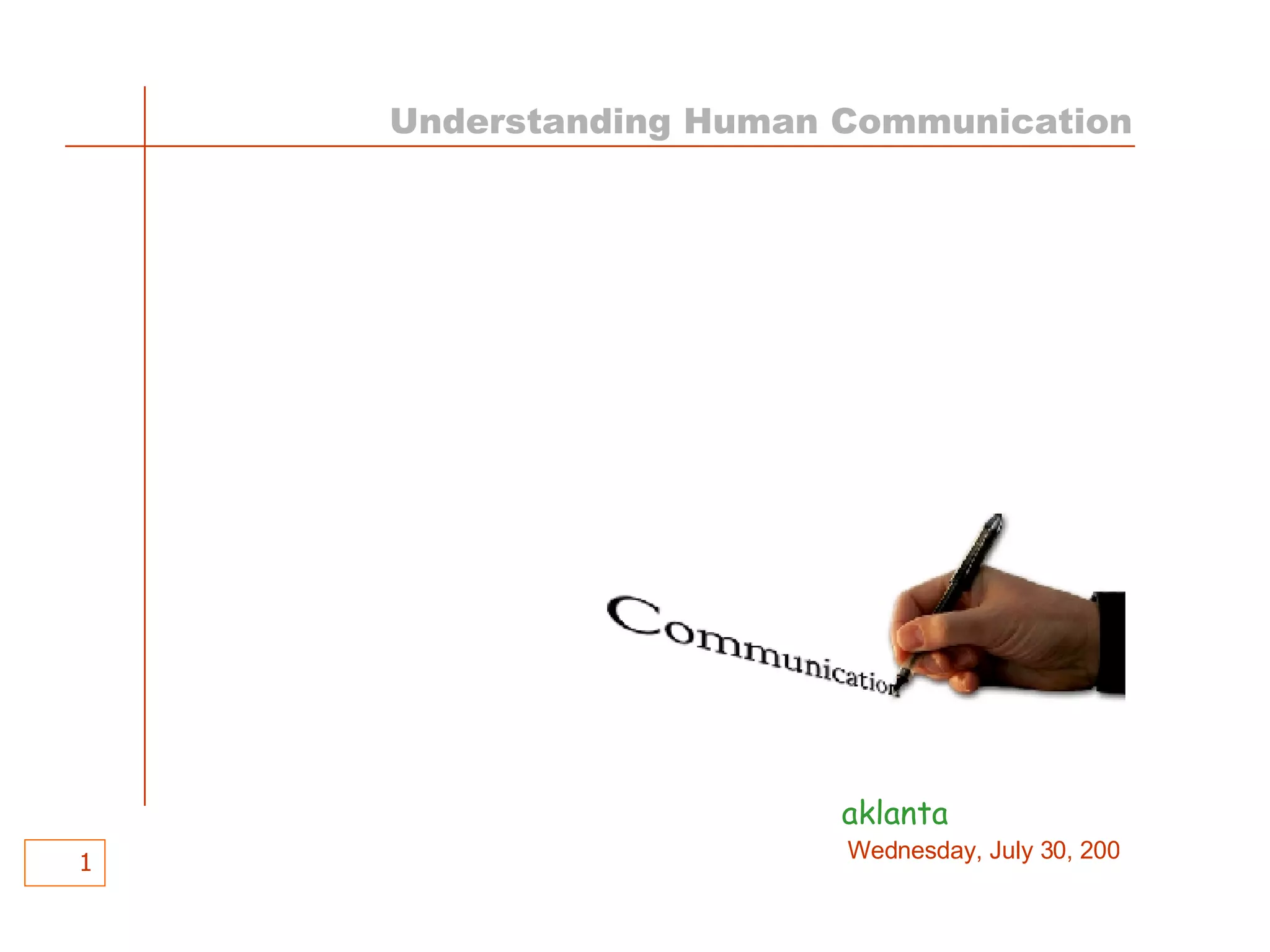 Understanding Human Communication | PPT