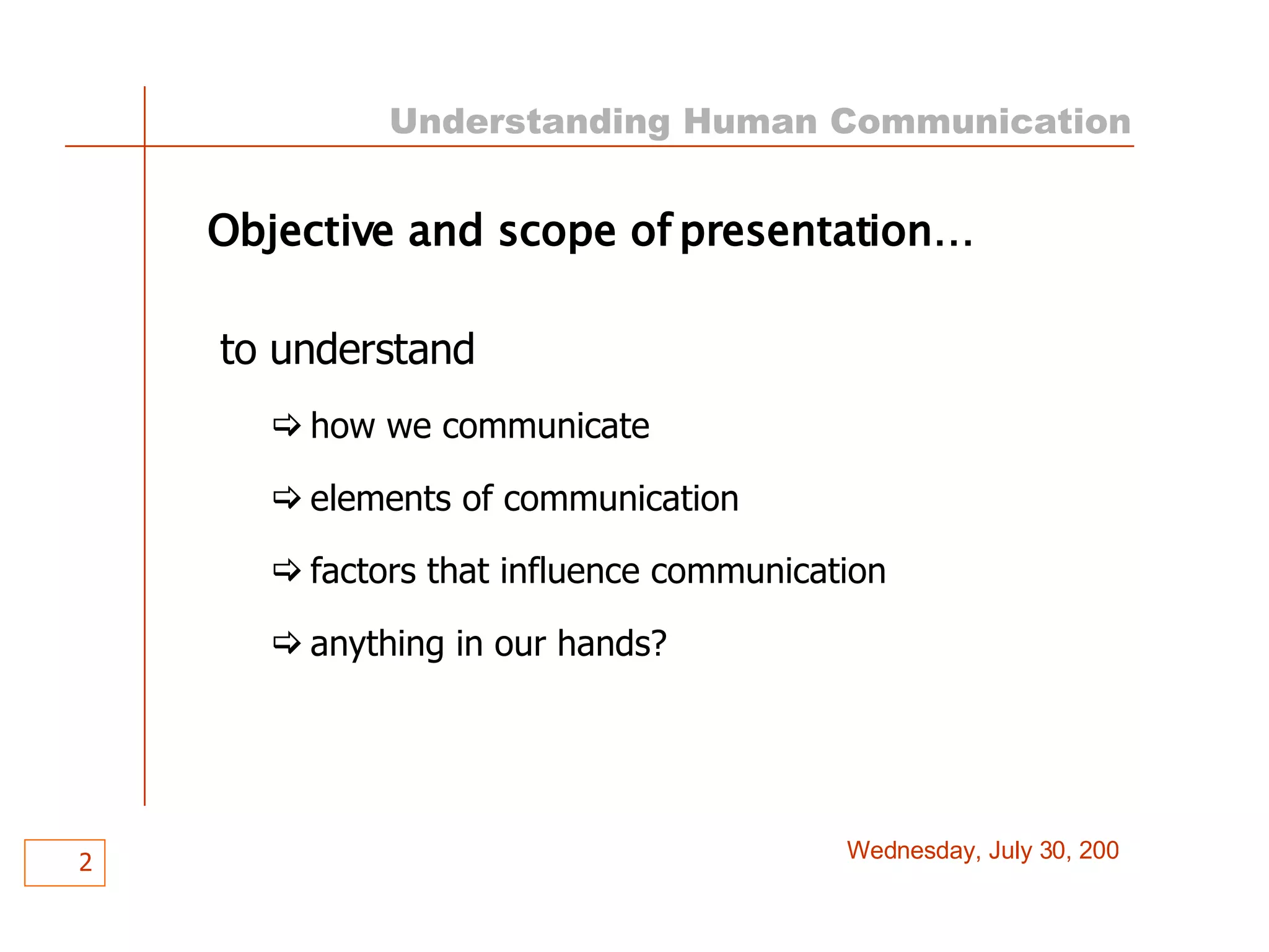 Understanding Human Communication | PPT