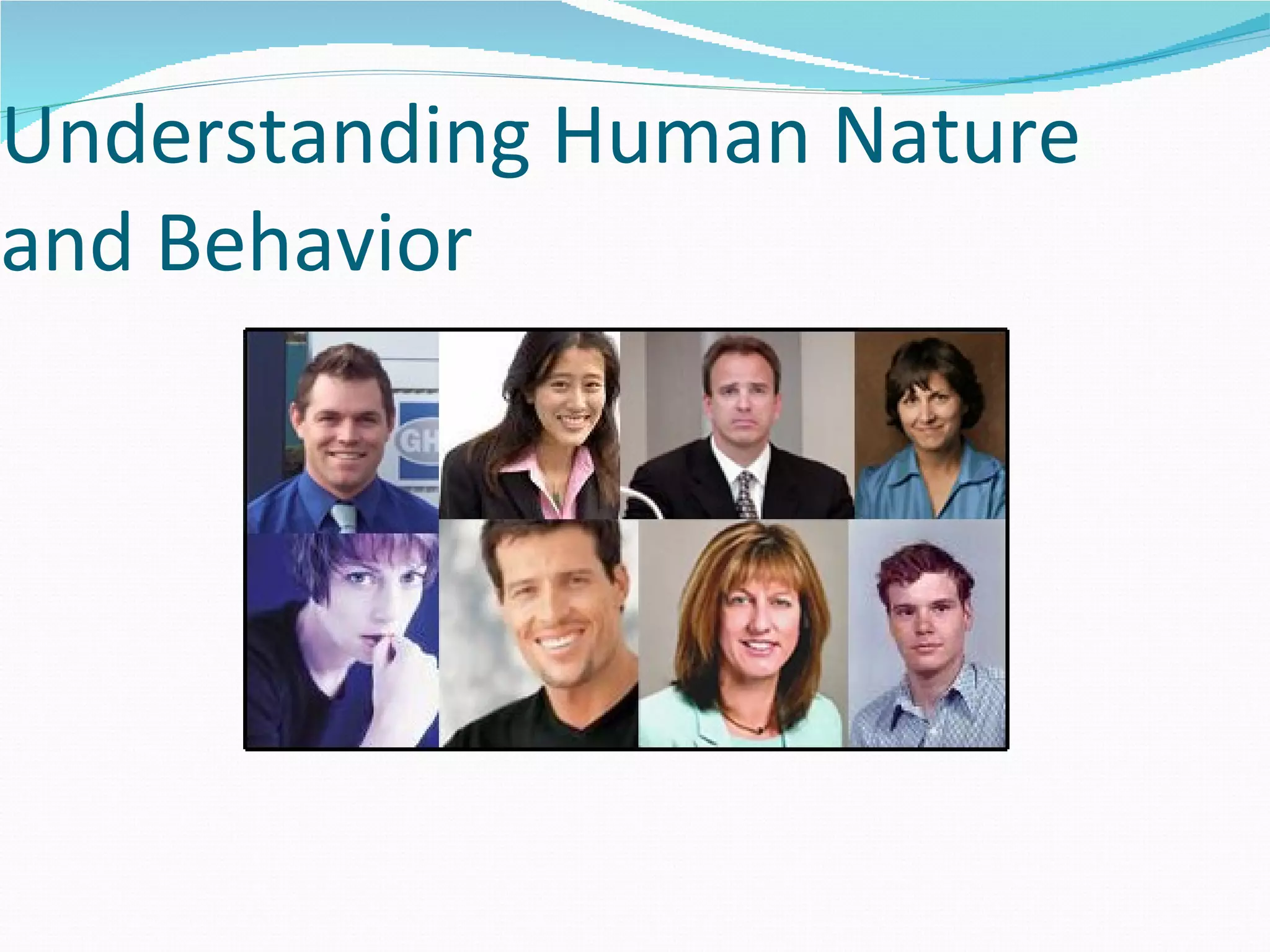 Understanding human nature and behaviour | PPT