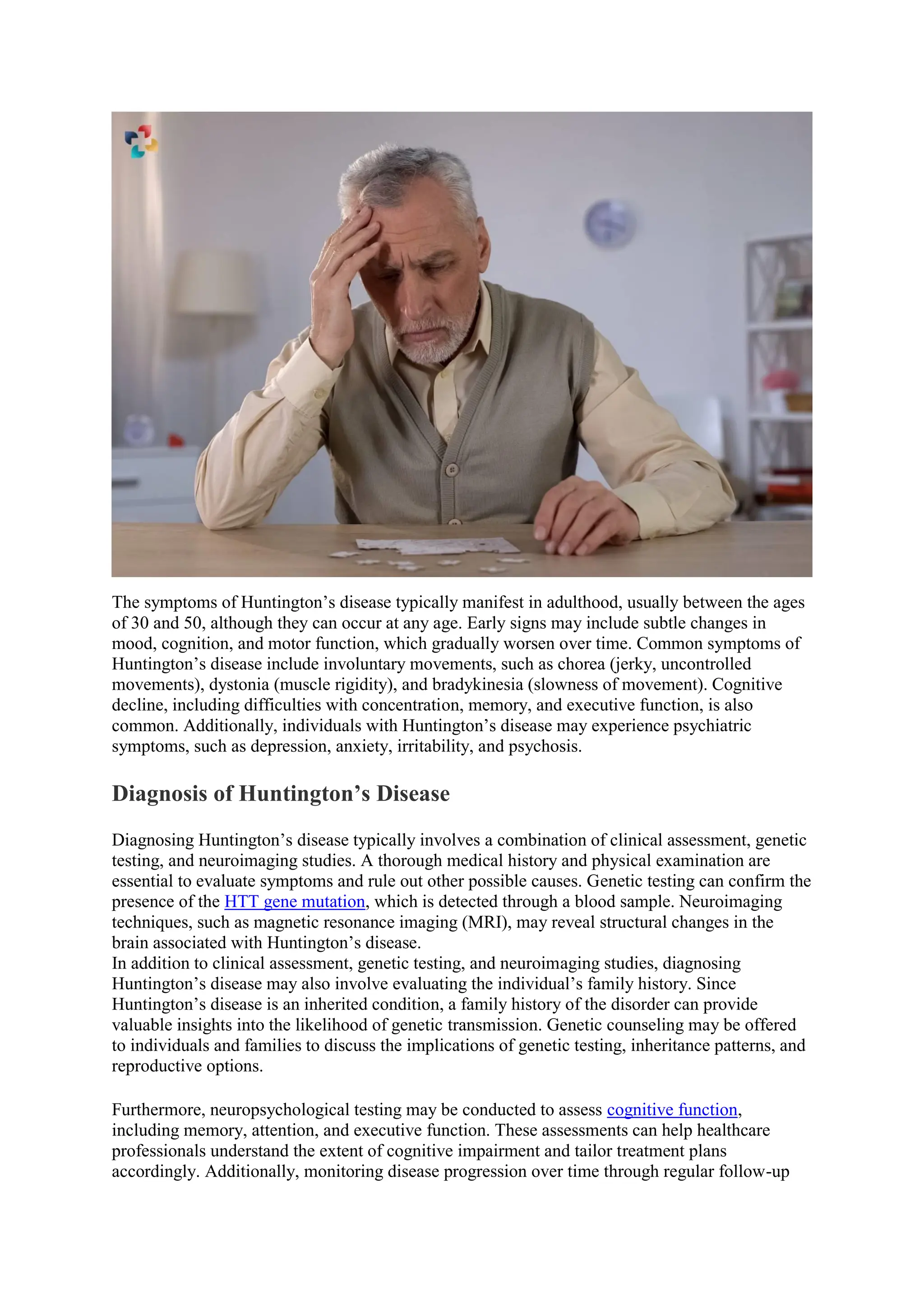 Understanding Huntington's Disease: Causes, Symptoms, and Treatment ...