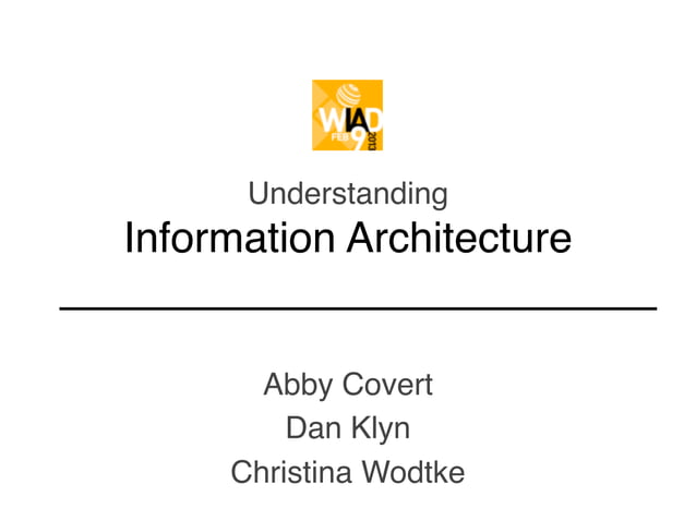 Understanding Information Architecture | PPT
