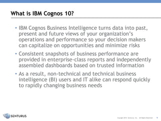 Understanding IBM Cognos BI: Holistic Platform Review | PDF