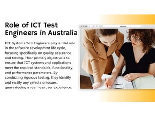 Understanding ICT Systems Test Engineer 263213 in Australia | PPTX