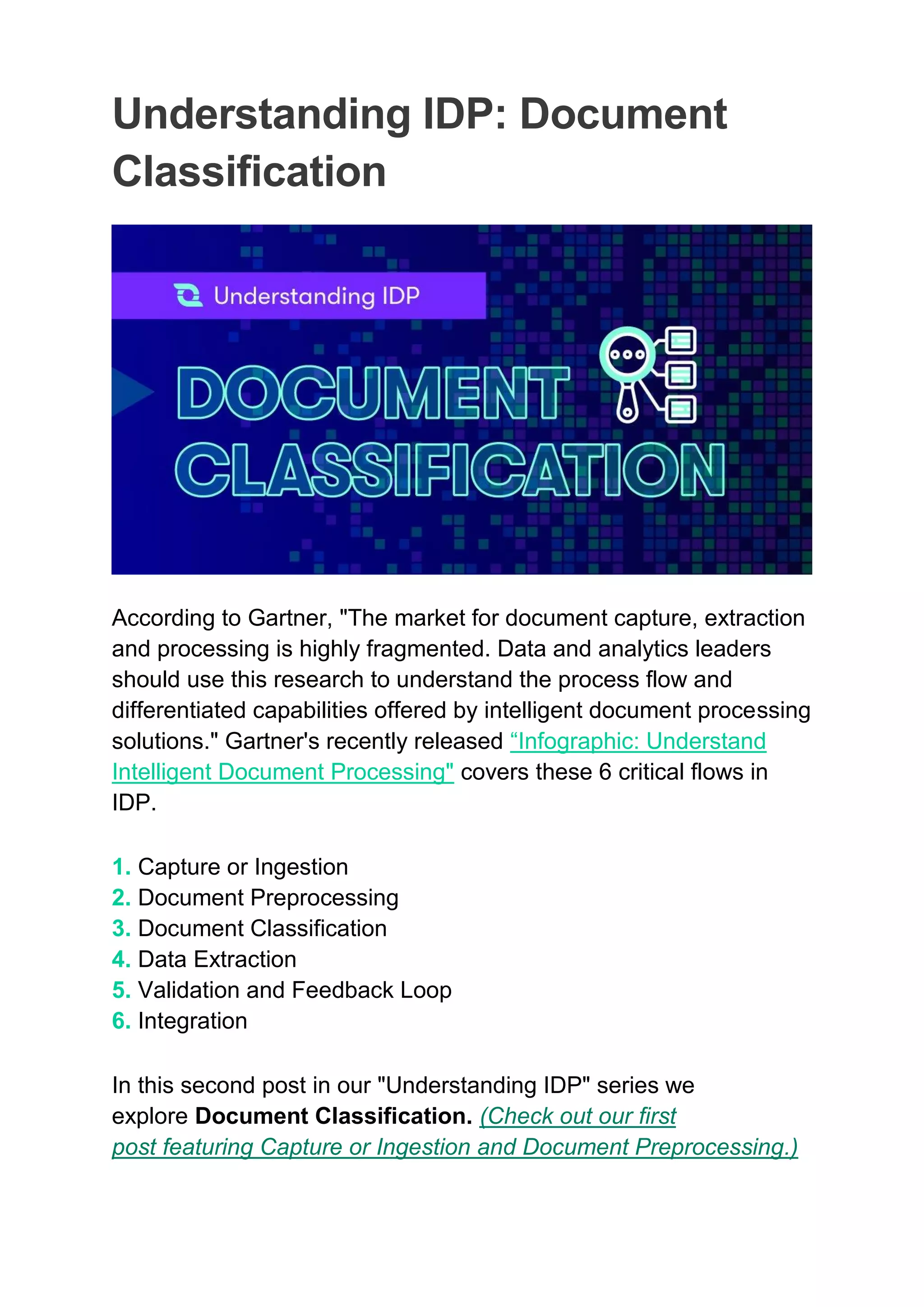 Understanding IDP: Document Classification | PDF
