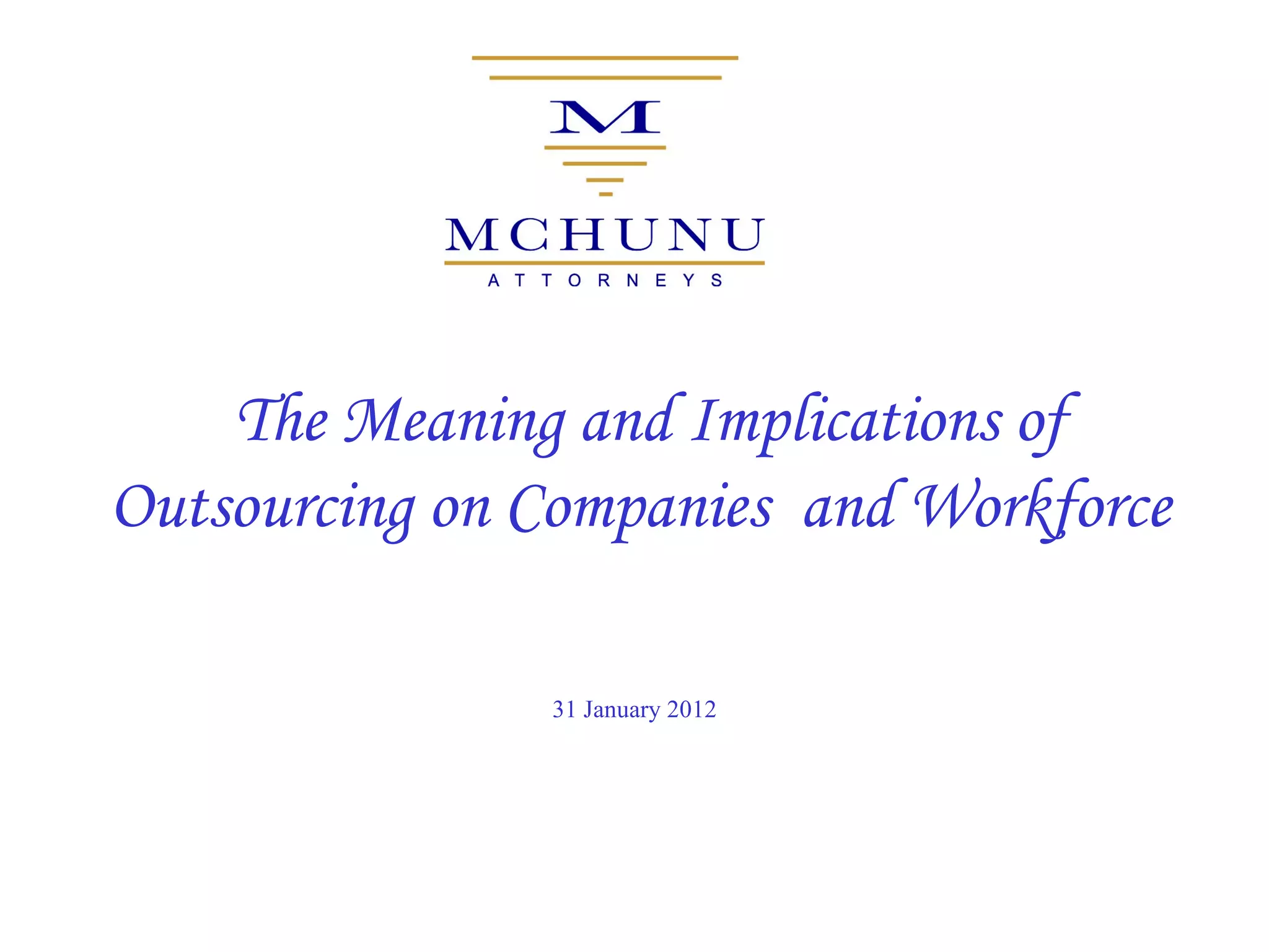 Understanding implications of outsourcing 02 12 | PPT