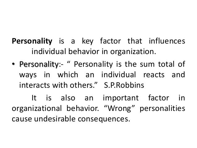 Understanding individual behaviour