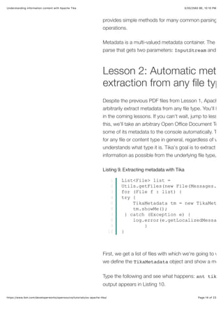 Understanding information content with apache tika | PDF