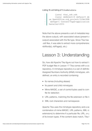 Understanding information content with apache tika | PDF