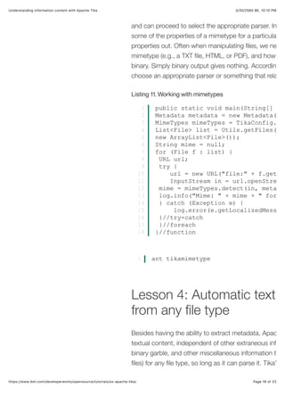 Understanding information content with apache tika | PDF
