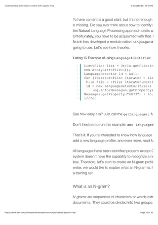 Understanding information content with apache tika | PDF