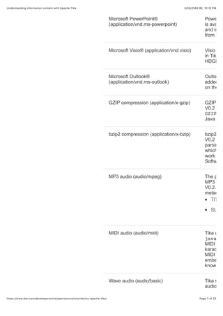 Understanding information content with apache tika | PDF
