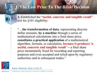 Understanding In Re Bilski A Practical Approach | PPT