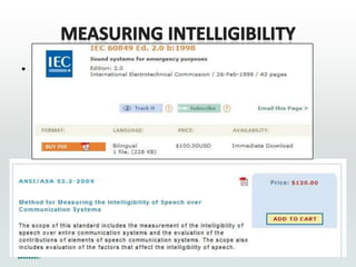 Understanding Voice Intelligibility | PPT
