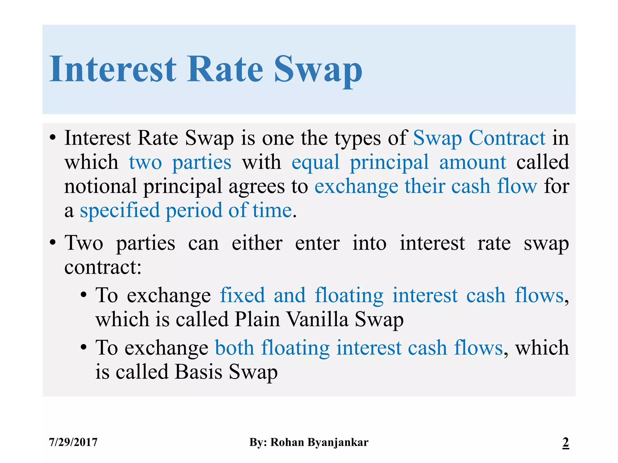Understanding Interest Rate Swap: Price of Interest Rate Swap and Value ...
