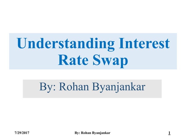 Understanding Interest Rate Swap: Price of Interest Rate Swap and Value ...