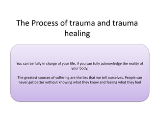 Understanding Intergenerational and Trauma by Dr. Sanjyot Pethe | PPTX