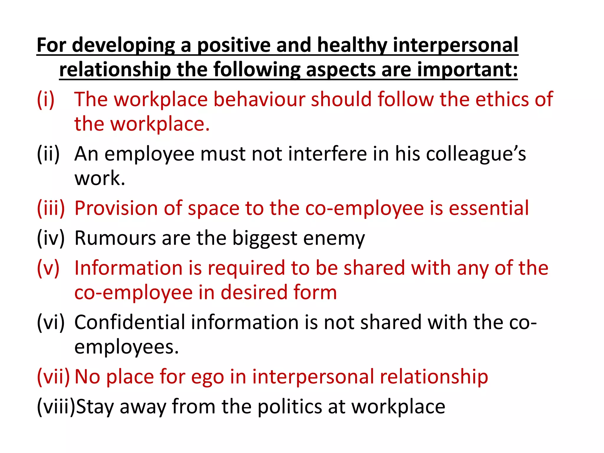 Understanding interpersonal behaviour | PPT