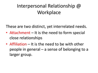 Understanding interpersonal behaviour | PPT