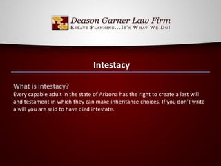 Understanding Intestacy - Term, Questions and Answers | PPT