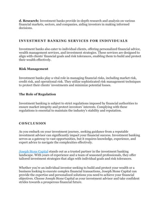 Understanding Investment Banking - A Comprehensive Guide to Financial ...