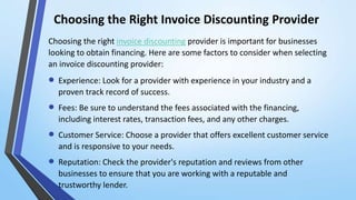 Understanding Invoice Discounting: A Complete Guide for Businesses | PPTX