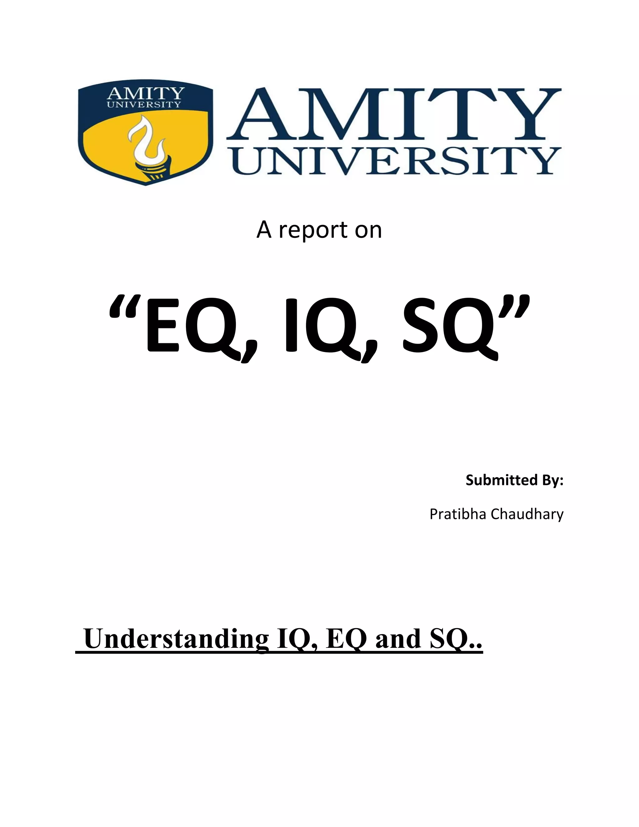 Understanding EQ,IQ and SQ | PDF