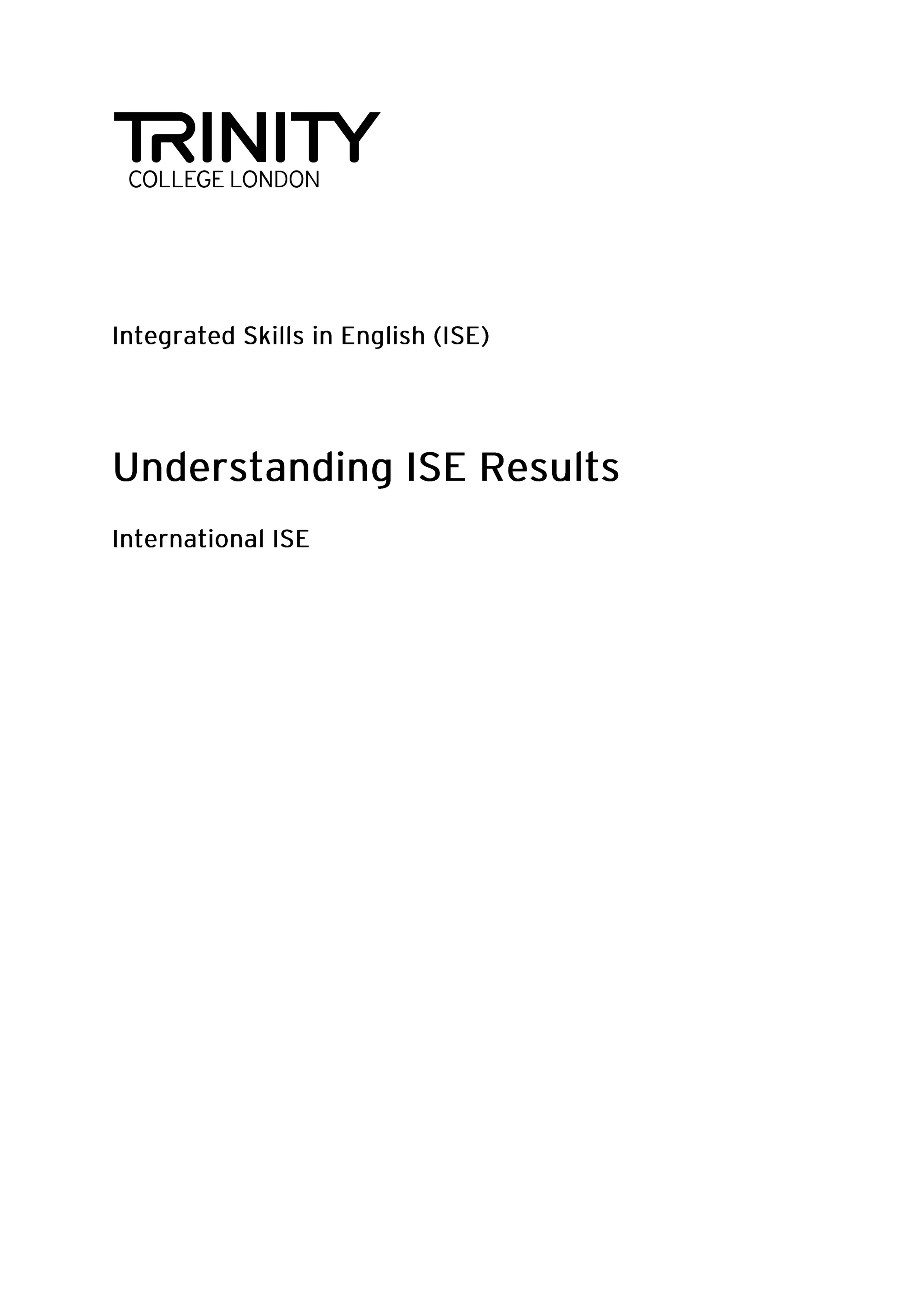 Understanding Trinity ISE results (international) | PDF