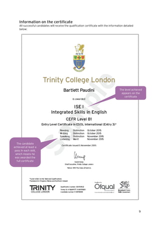Understanding Trinity ISE results (international) | PDF