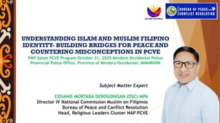UNDERSTANDING ISLAM AND MUSLIM IDENTITY-BUILDING BRIDGES FOR PEACE AND ...
