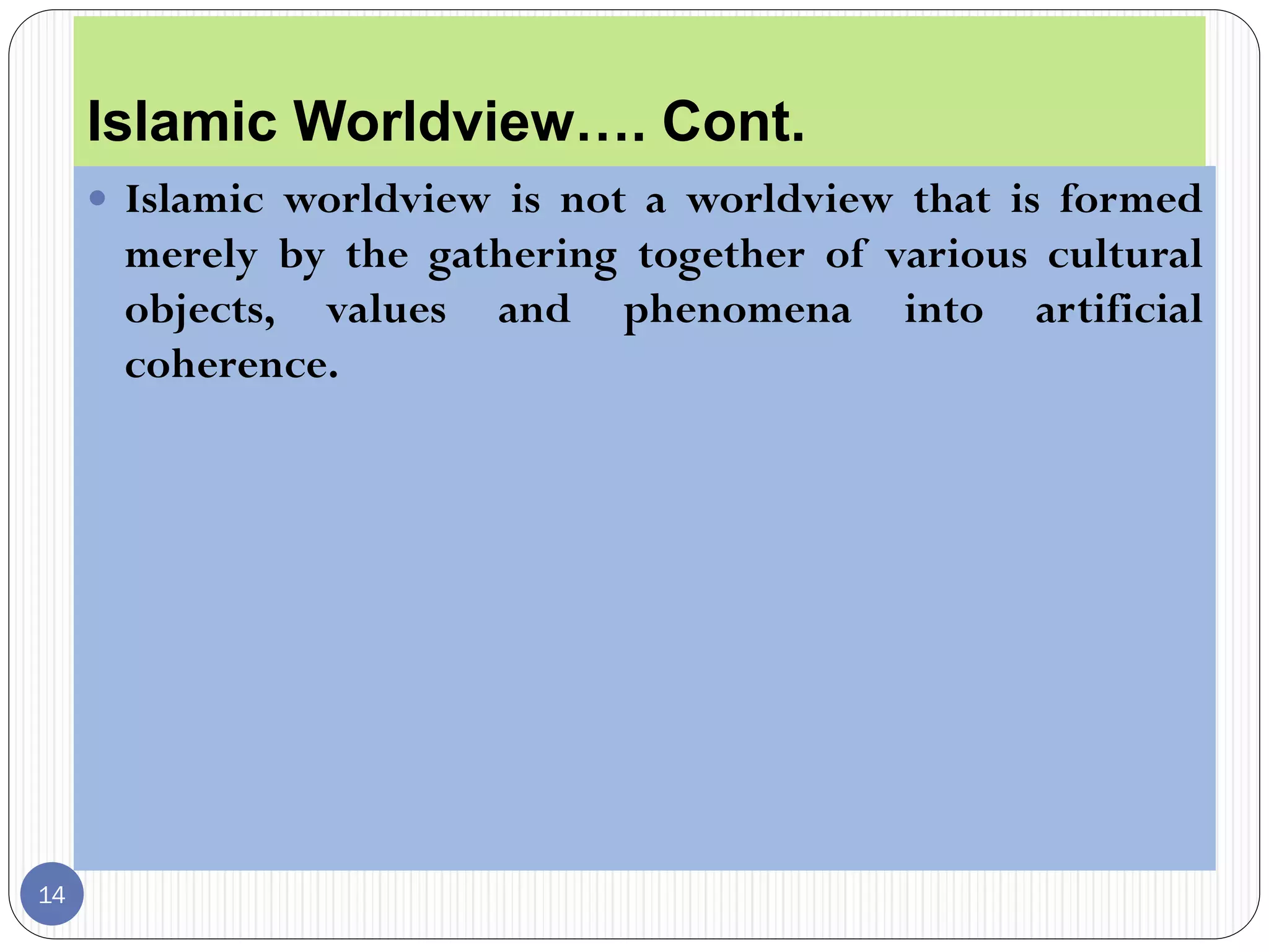 Understanding the Islamic Worldview | PDF