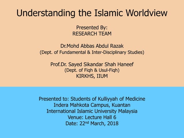 Understanding the Islamic Worldview | PDF | Islam | Religion & Spirituality