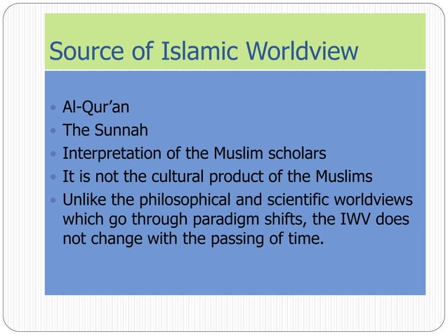 Understanding the Islamic Worldview | PDF | Islam | Religion & Spirituality