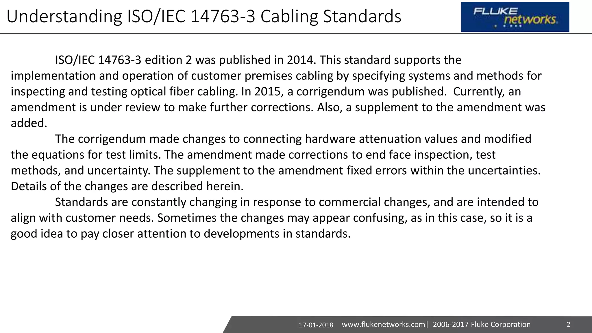 Understanding isoiec 14763 3 cabling standards | PPTX