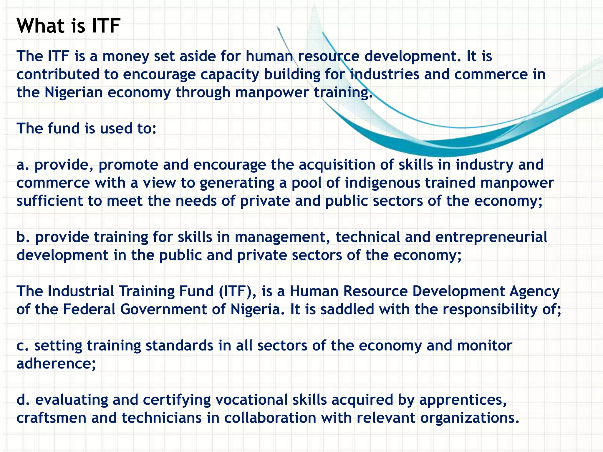 Understanding Industrial Training Fund Process | PPTX