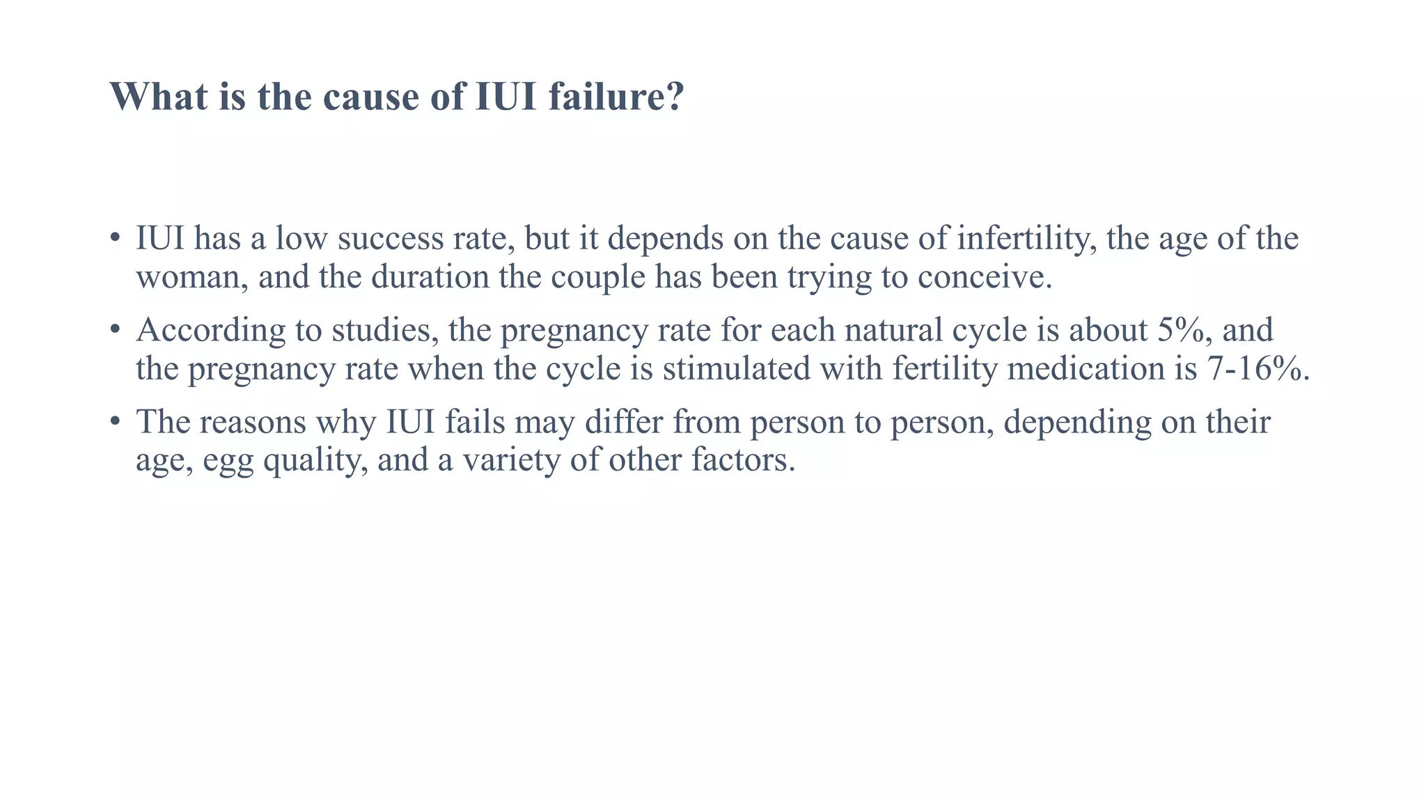 Understanding IUI Failure: Its Causes, Symptoms, and Treatments | PPT