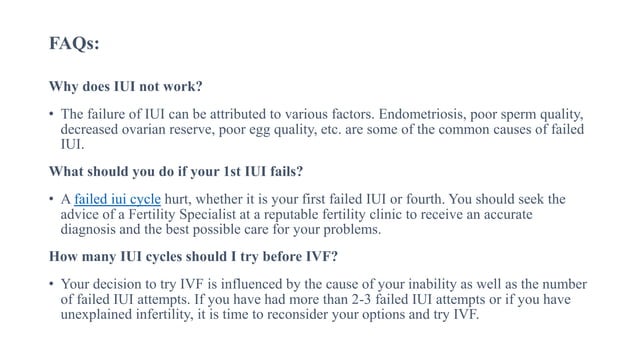 Understanding IUI Failure: Its Causes, Symptoms, and Treatments | PPT