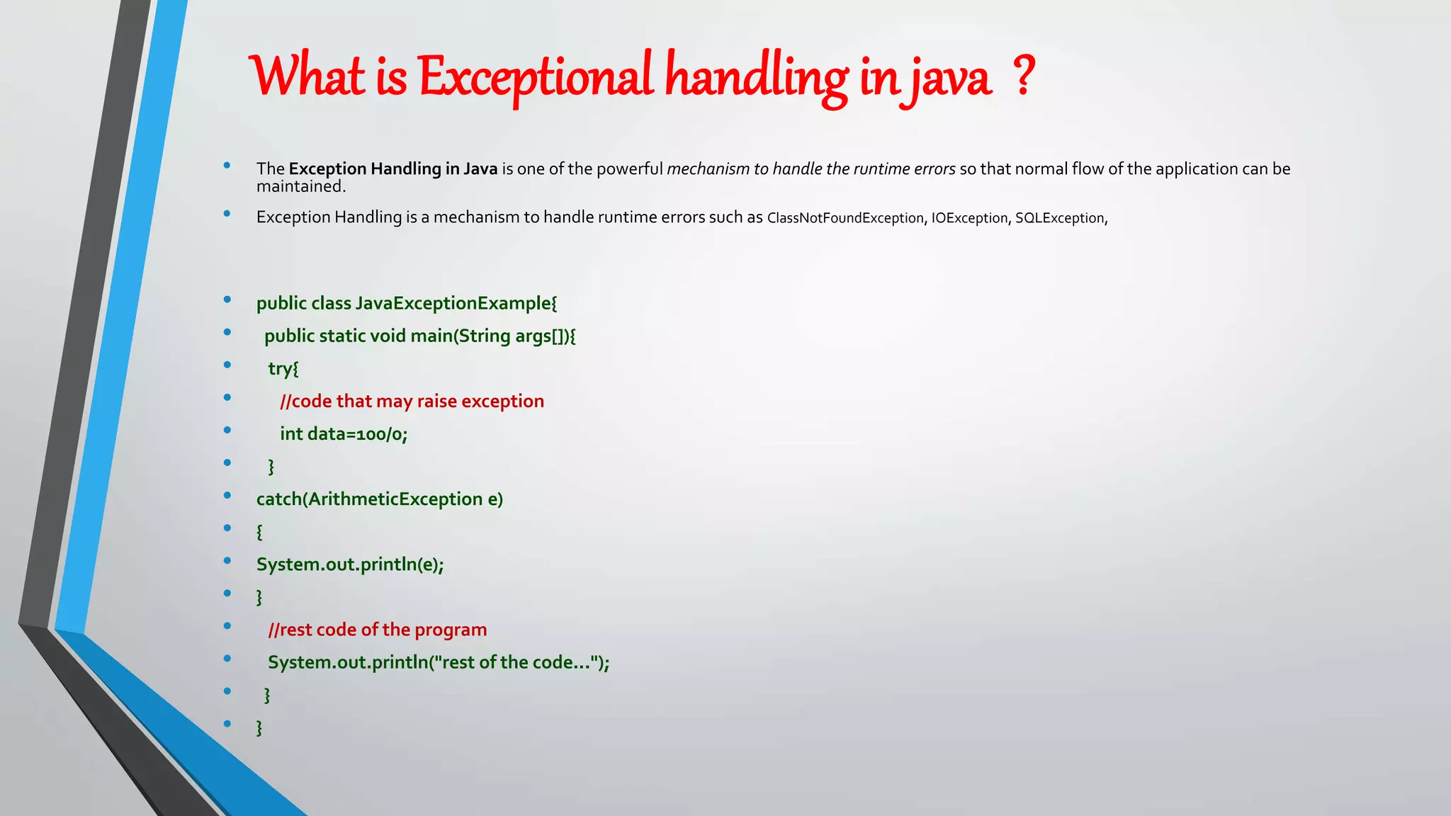Java Exceptions and Exception Handling | PPT Java Exceptions and Exception Handling | PPT